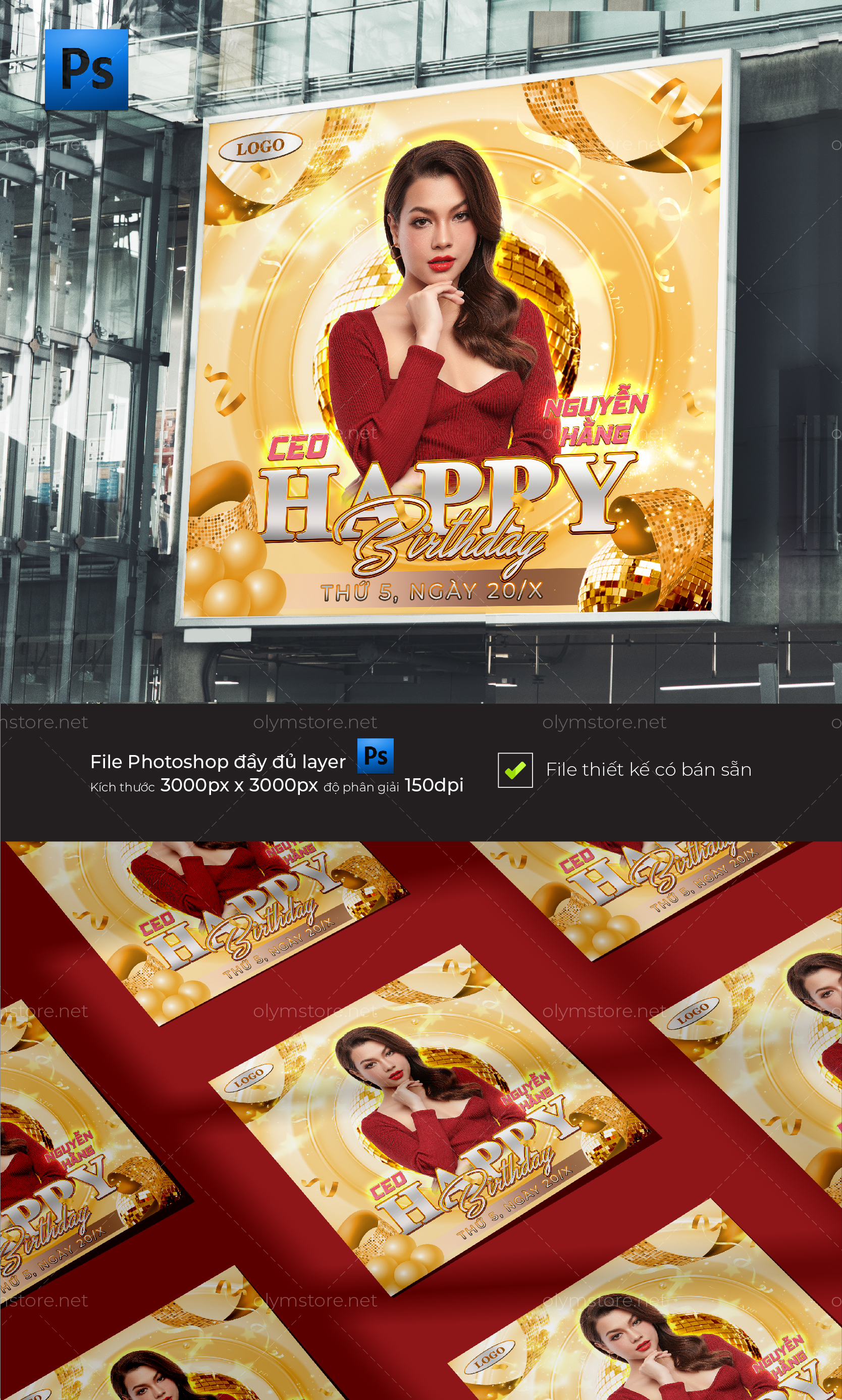 Banner chúc mừng sinh nhật thành viên trong hệ thống