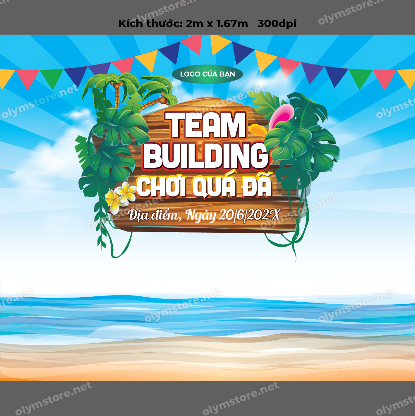 Backdrop team building summer party