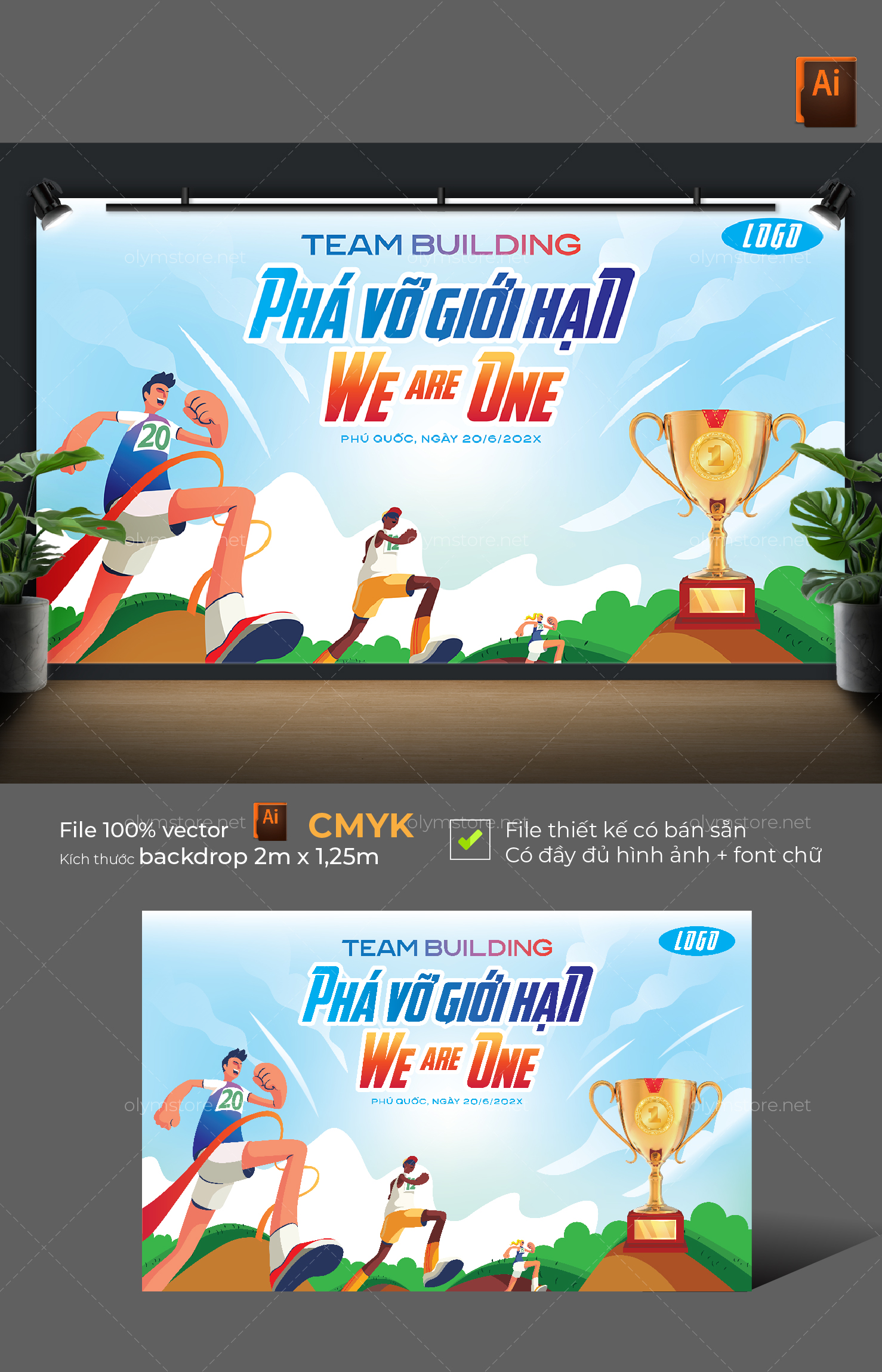 Backdrop giải chạy marathon