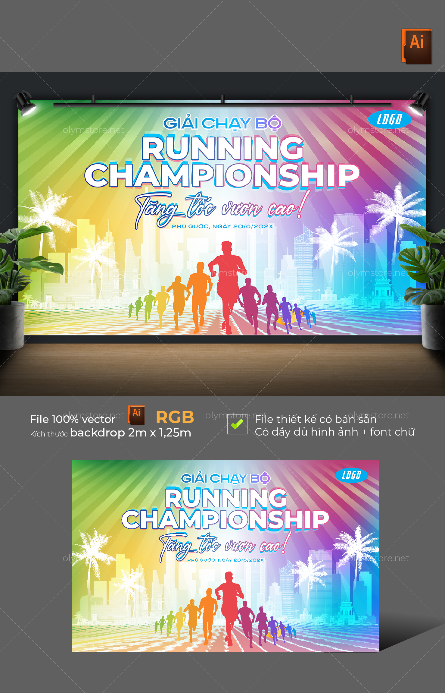 Backdrop giải chạy marathon