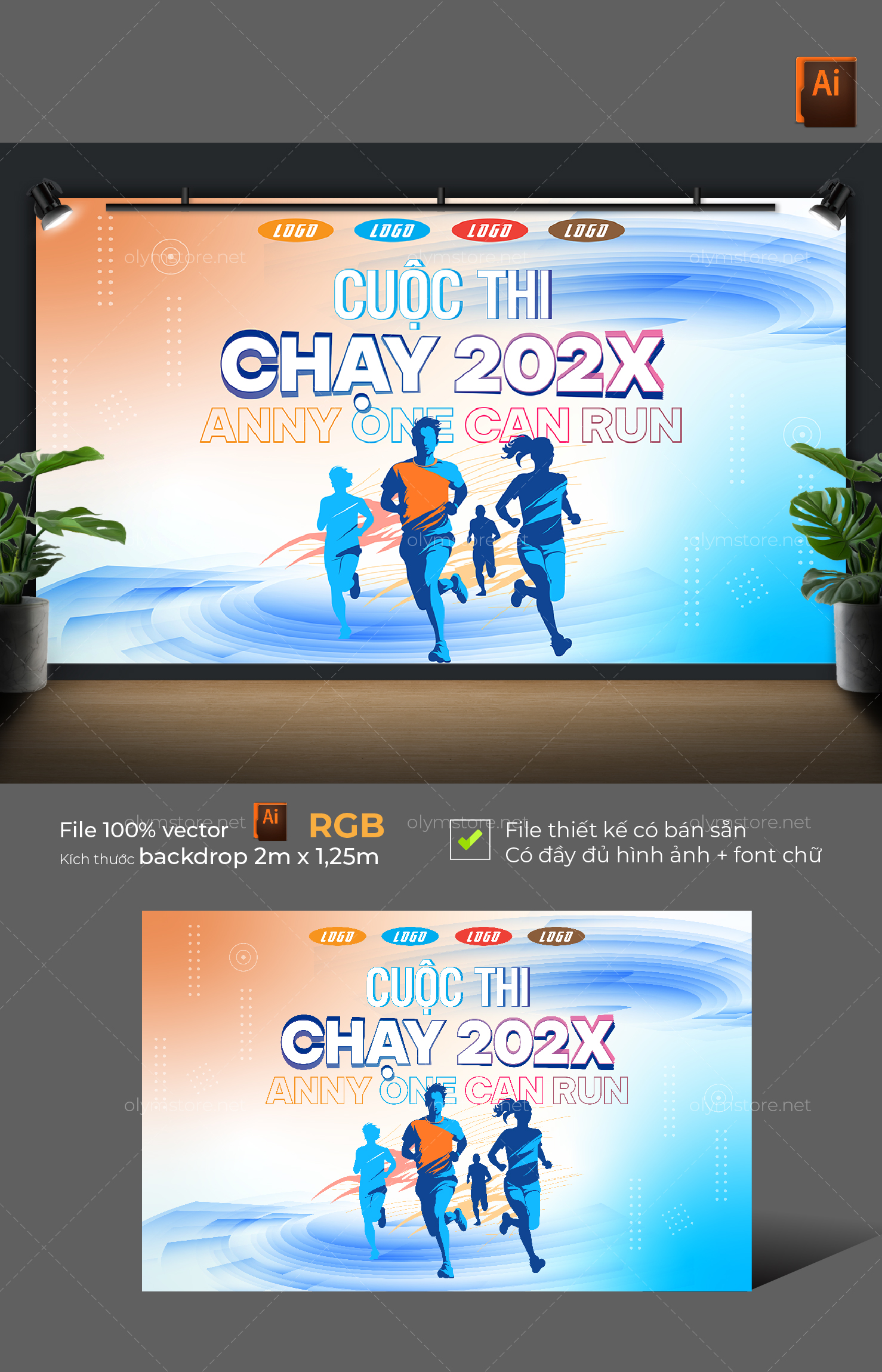 Backdrop giải chạy marathon
