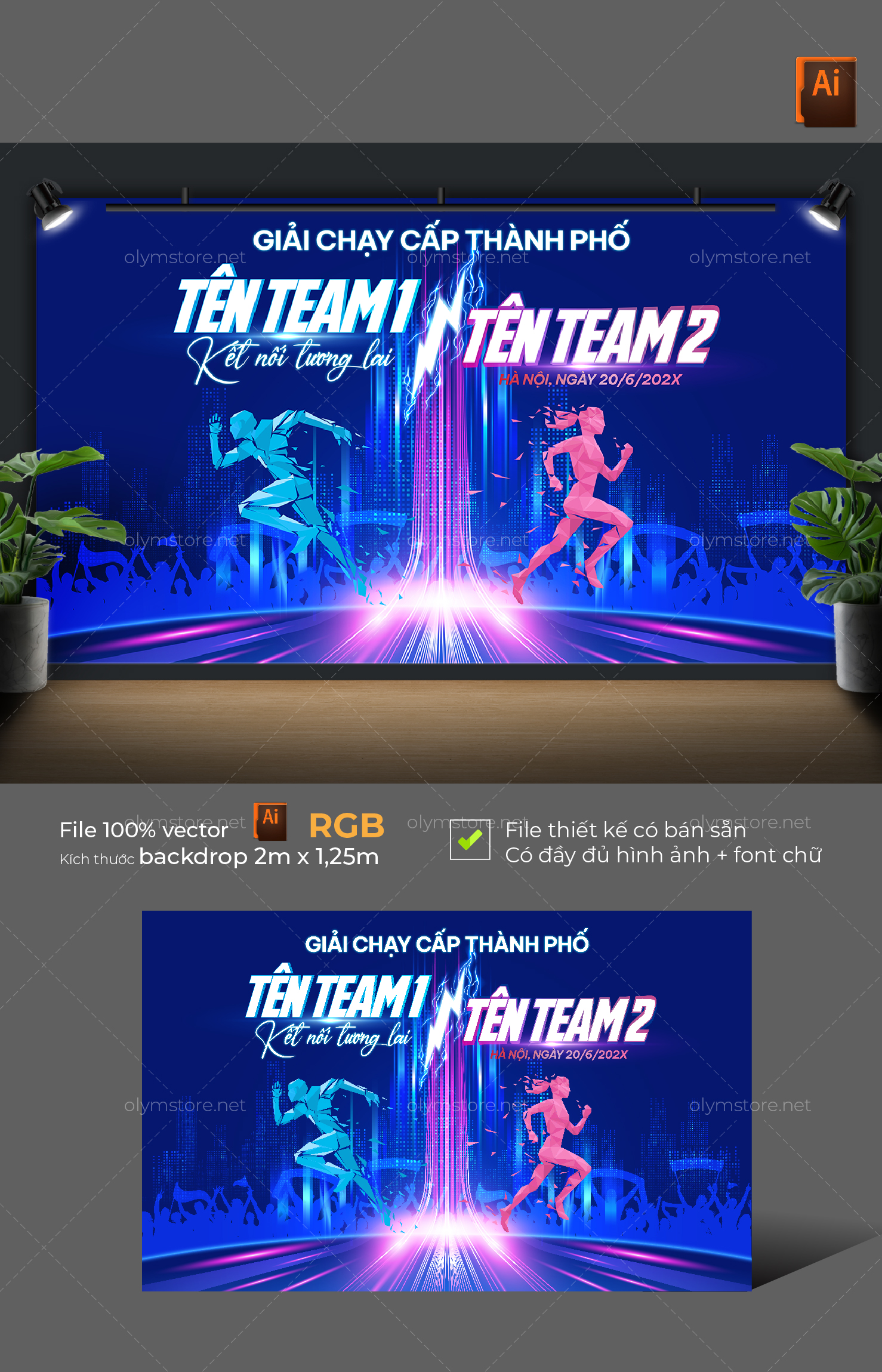 Backdrop giải chạy marathon