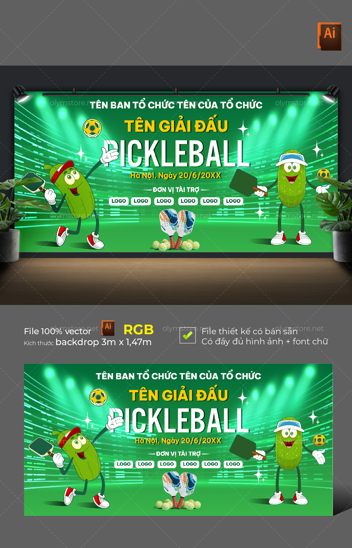 Backdrop pickleball