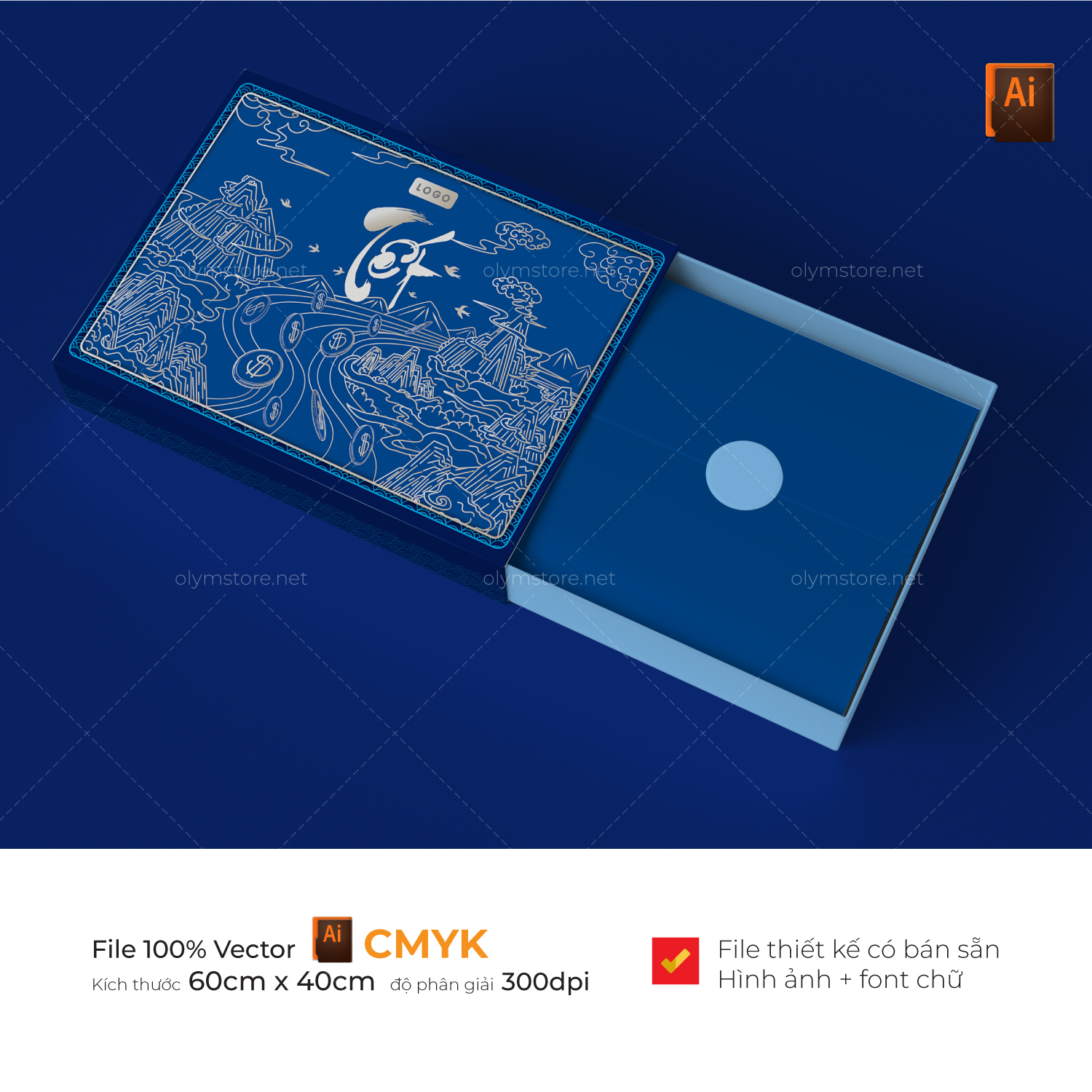 Hộp quà tết chủ đề cá chép